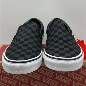 Vans | Shoes | Vans Classic Slip On Checkerboard Black Mens | Poshmark